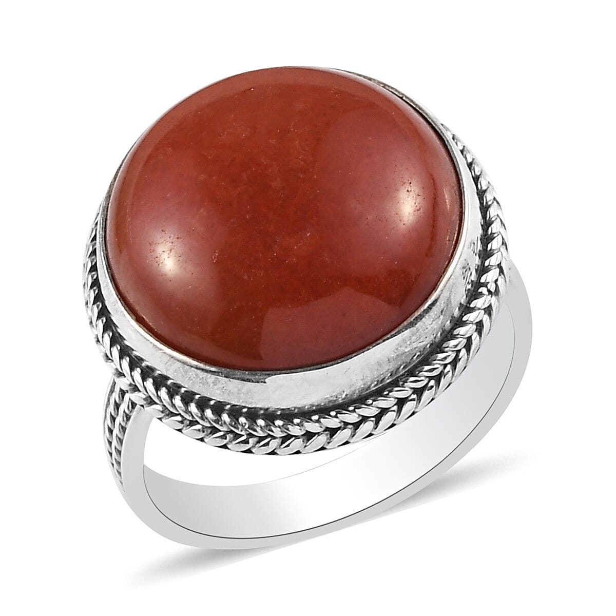 Buy Sponge Coral Ring in Platinum Over Sterling Silver (Size 6) at ShopLC.