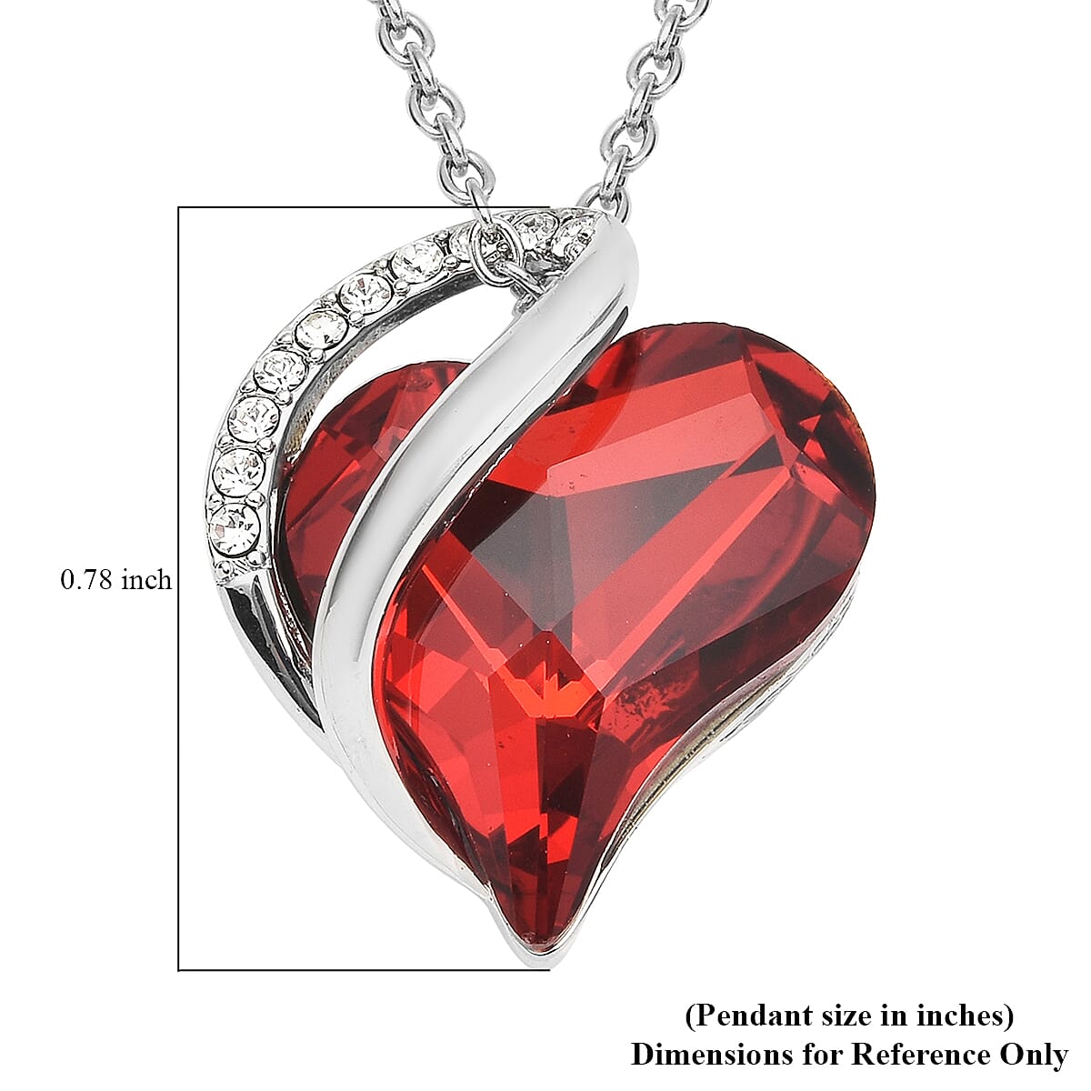 Red Crystal Heart Pendant