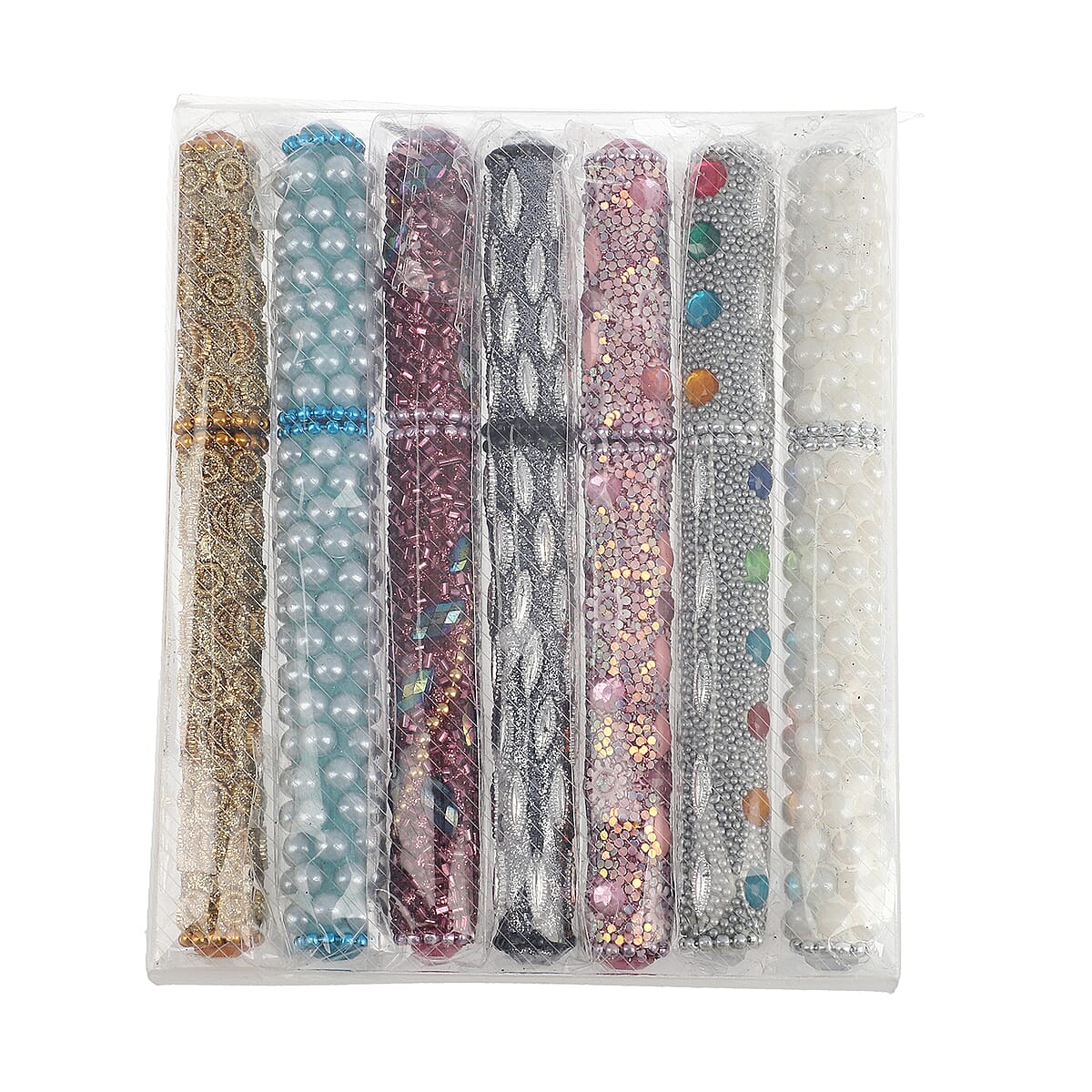 Buy Set of 7 Multi Color Beaded Ball Point Pens | Best Refillable ...