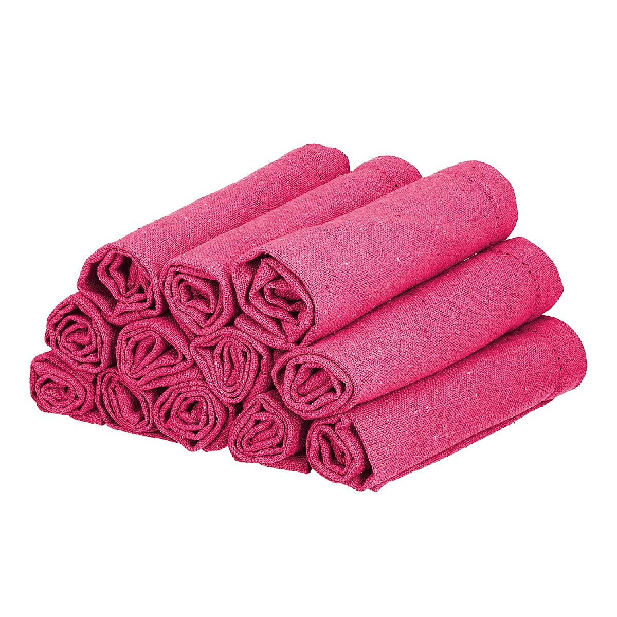 Buy Set of 12 Pink 100% Cotton Table Napkins at ShopLC.