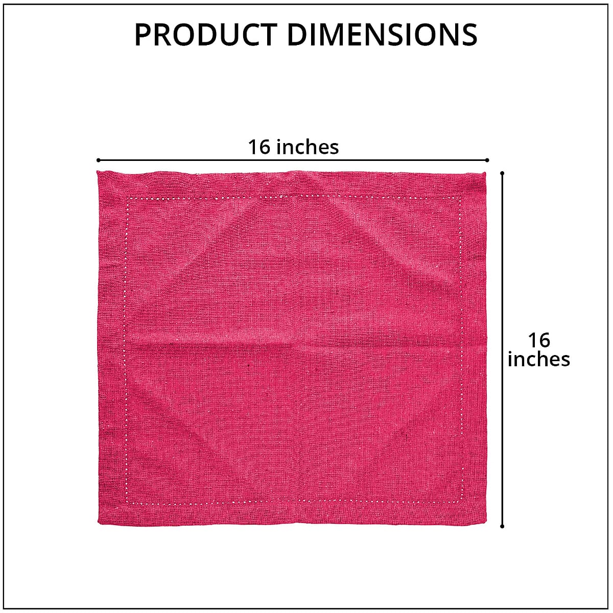 Buy Set of 12 Pink 100% Cotton Table Napkins at ShopLC.