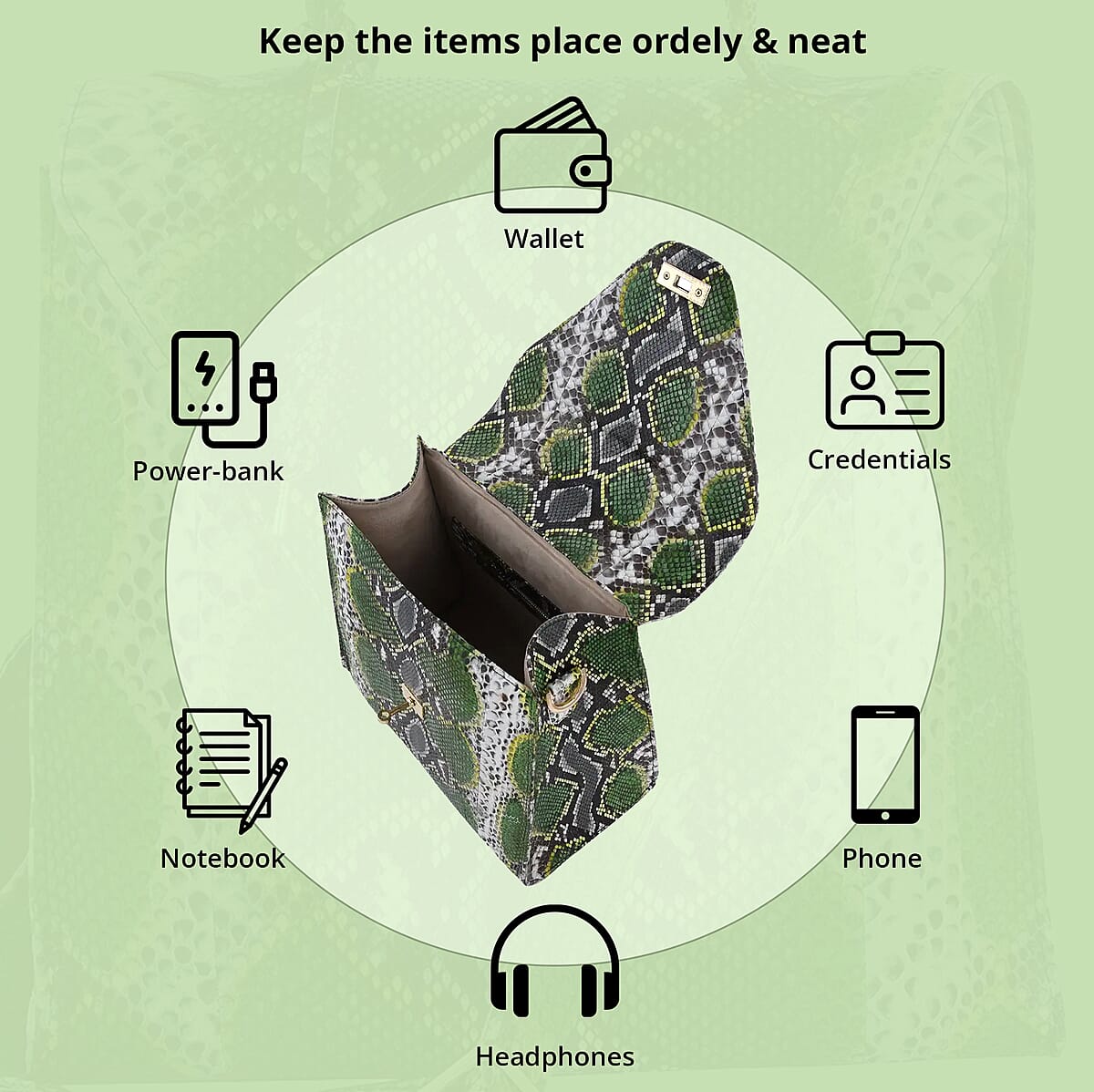 Buy The Pelle Python Skin Bag Collection Brown Color 100% Genuine ...