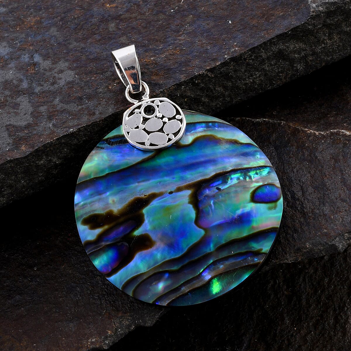 Buy Abalone Shell Pendant in Sterling Silver at ShopLC.