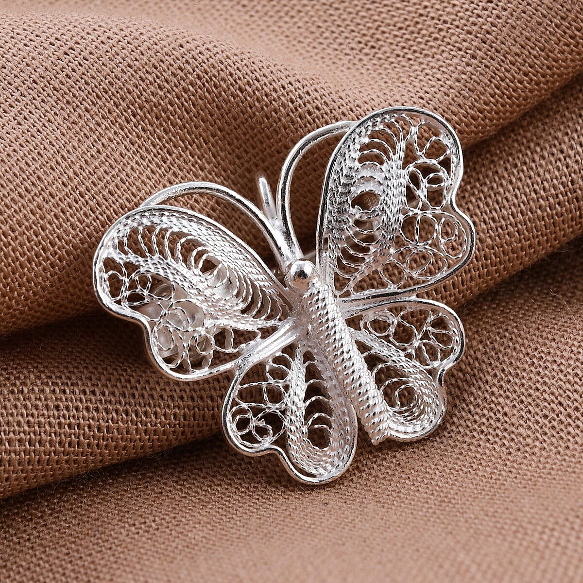 Buy Artistry Tarakashi Collection Sterling Silver Butterfly Brooch 1.85 ...