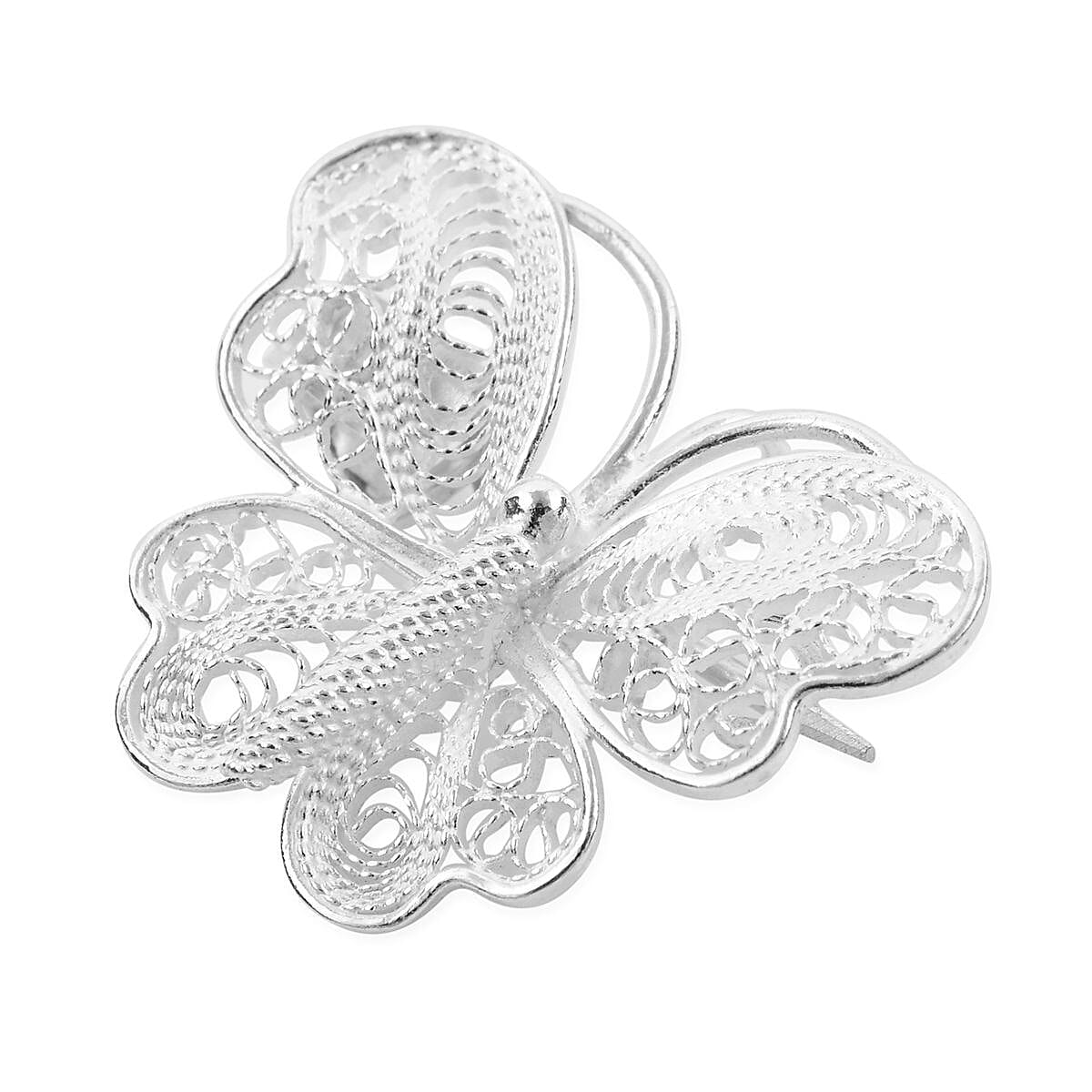 Buy Artistry Tarakashi Collection Sterling Silver Butterfly Brooch 1.85 ...