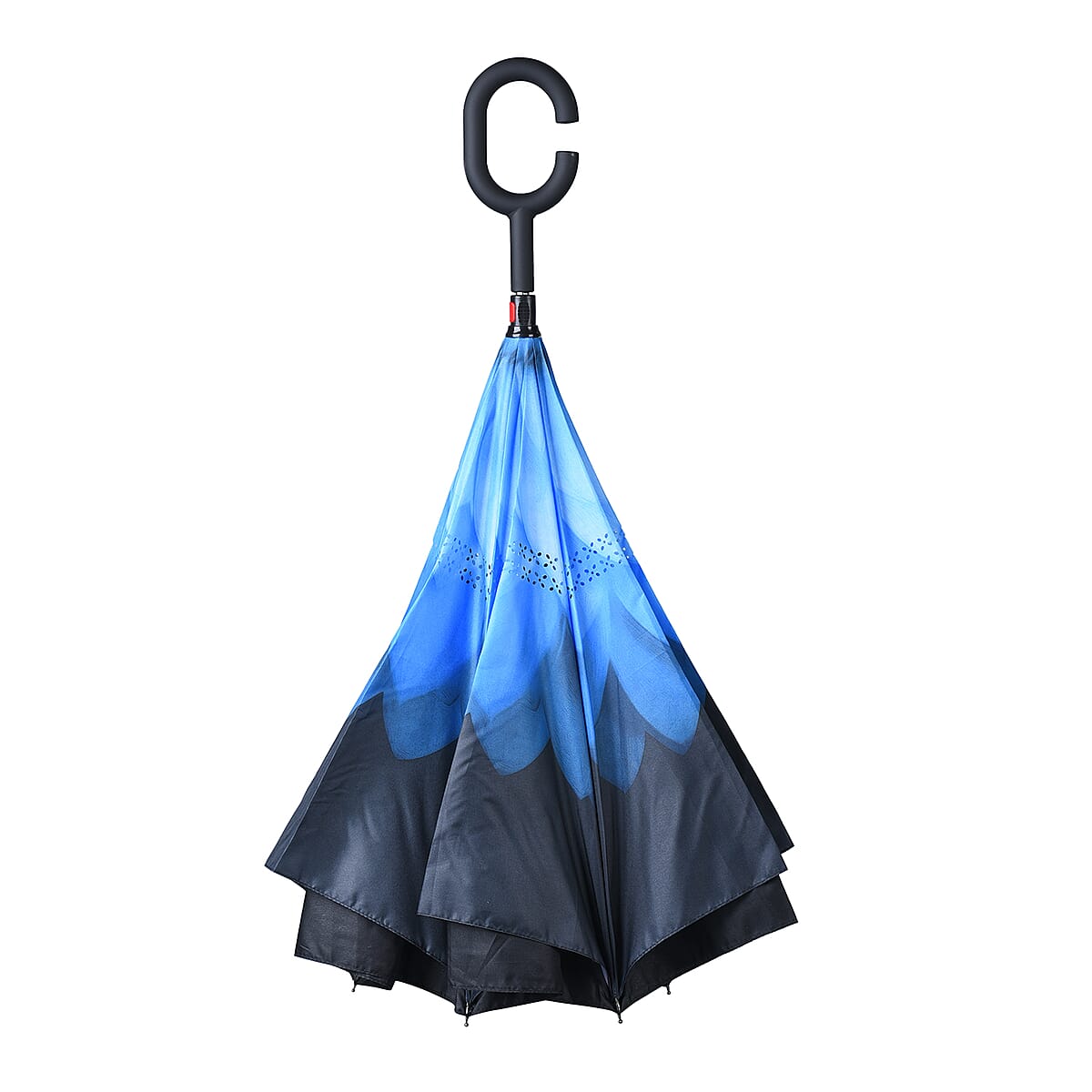 Buy Purple and White Floral Pattern Double Layer Canopy Inverted ...