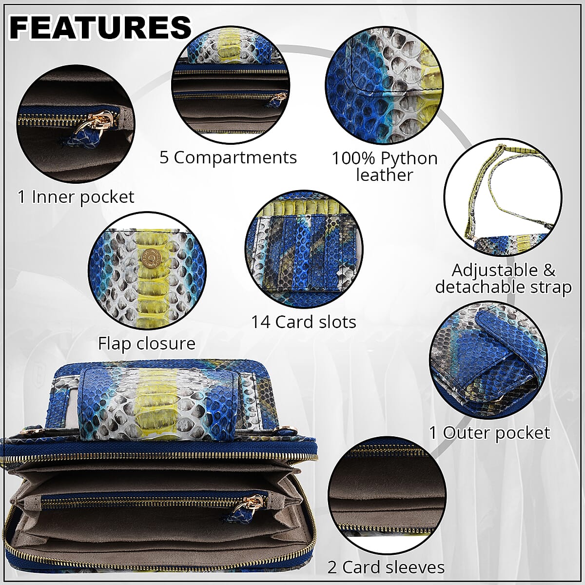 Buy The Pelle Python Collection Handmade 100% Genuine Python Leather ...