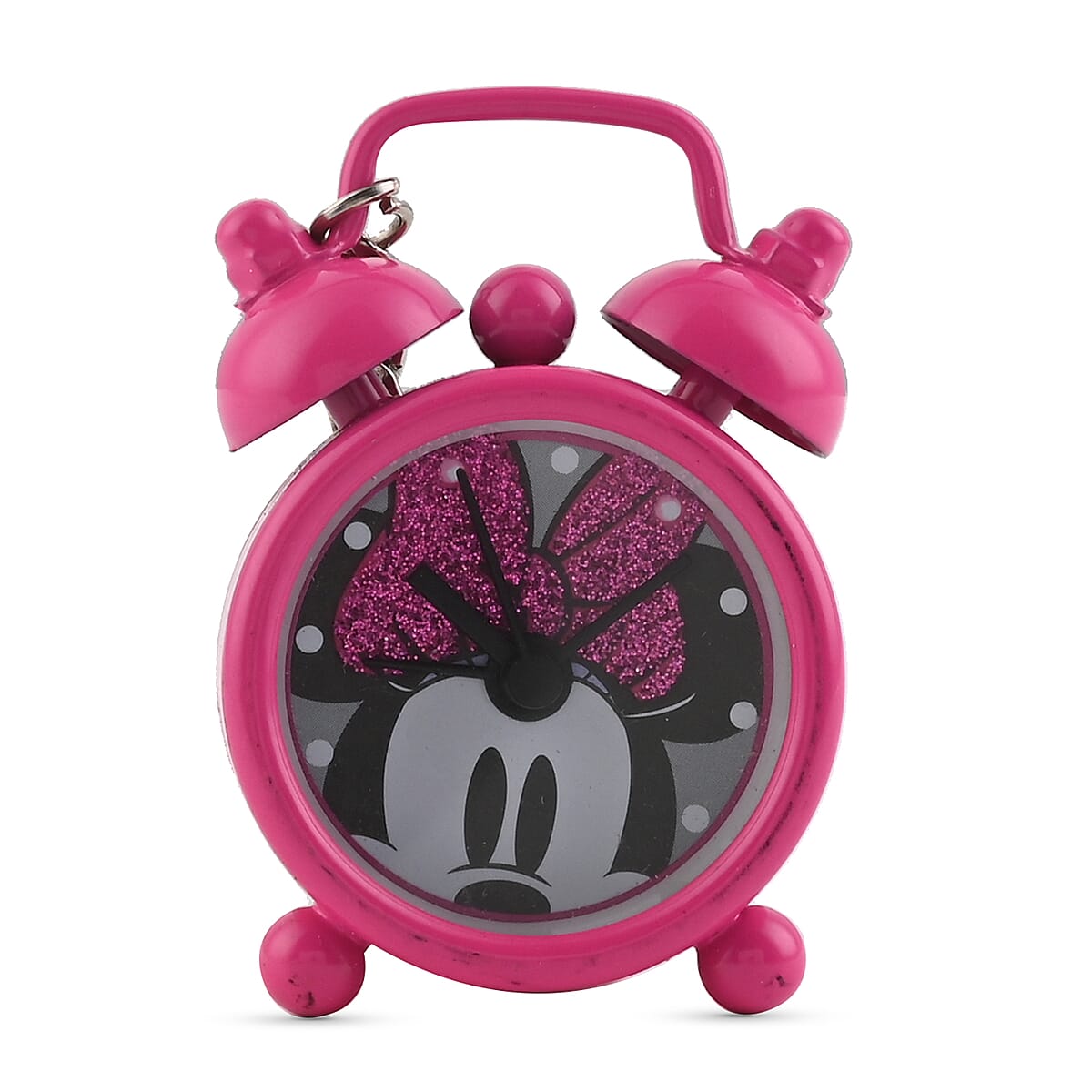 Buy DISNEY Minnie Mouse Glitter Bow Clock Quartz Movement Watch ...