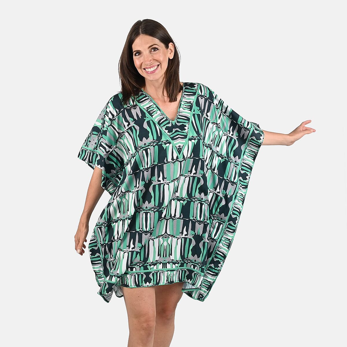 Buy Abstract Print Knee-Length Kaftan at ShopLC.