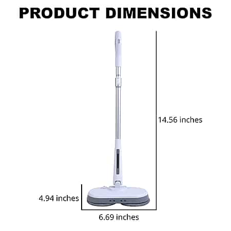 Buy Homesmart White and Gray Cordless Electric Spin Mop with 280ml ...