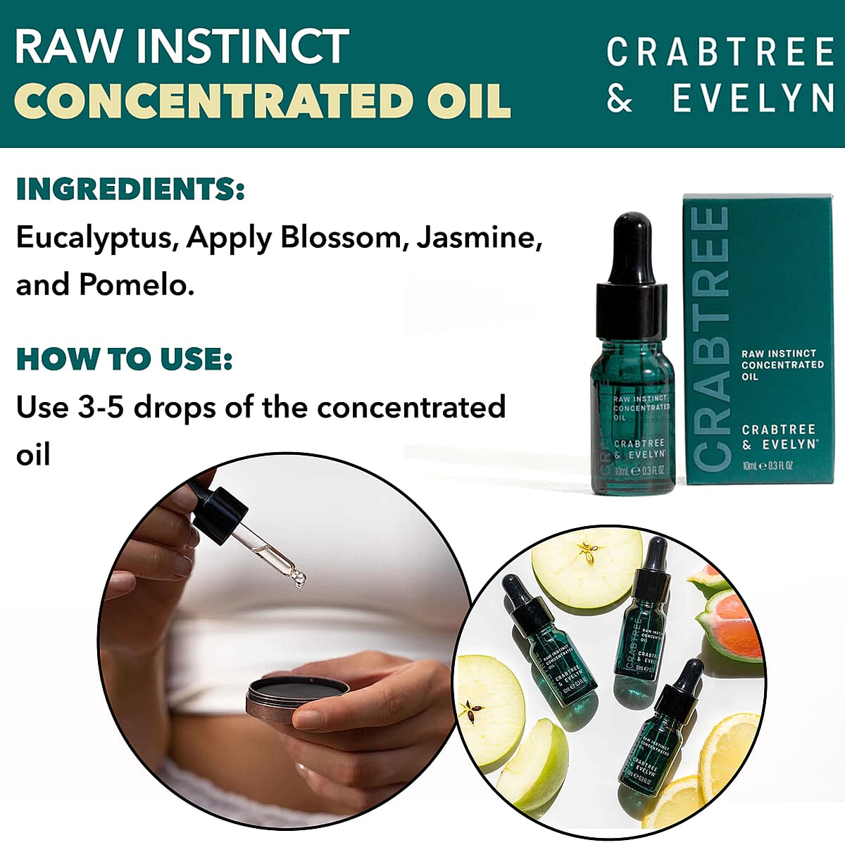 Buy Closeout Crabtree & Evelyn Crabtree Raw Instinct Concentrated Oil ...