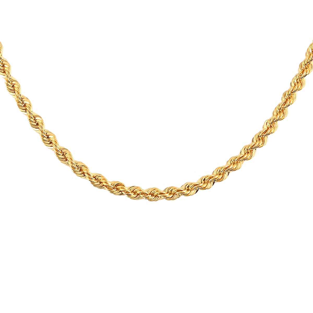 Buy 22K Yellow Gold Rope Necklace 20 Inches 4.3 Grams at ShopLC.