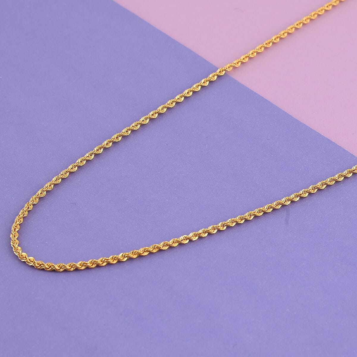 Buy 22K Yellow Gold Rope Necklace 20 Inches 4.3 Grams at ShopLC.