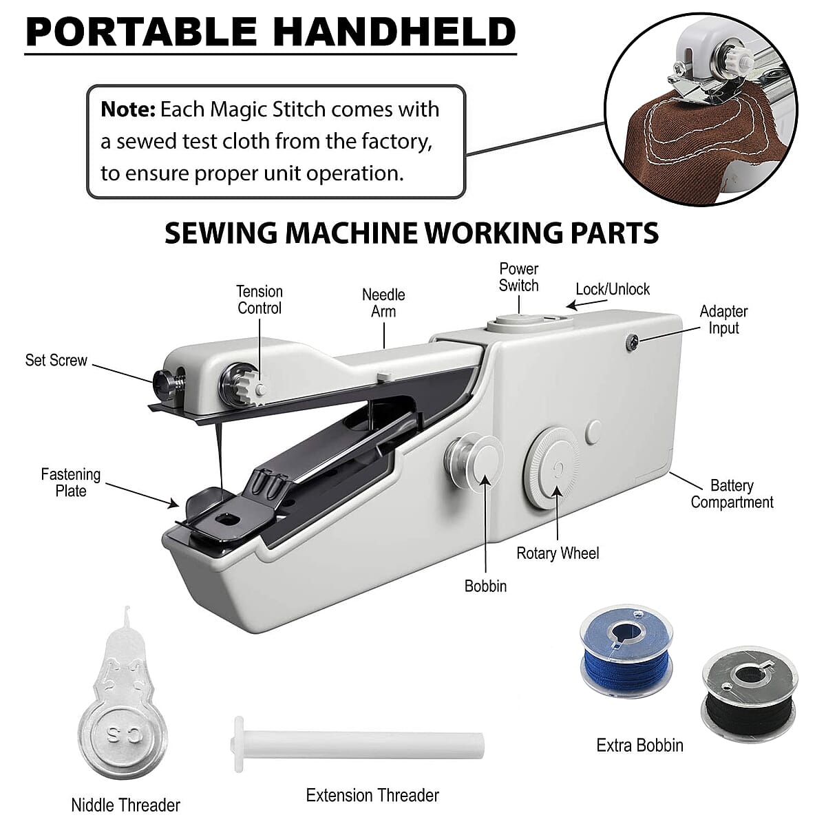 Buy MAGIC STITCH Handheld & Cordless Sewing Machine at ShopLC.