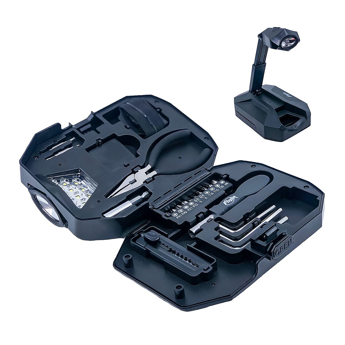 Buy Flipo-Tool Pod | 24 PC Tool Set With LED Dual Use Work Light ...