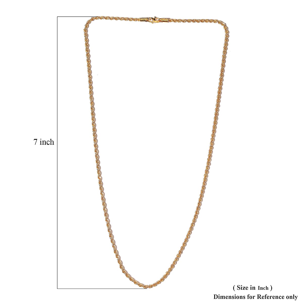 Buy 22K Yellow Gold Rope Chain Necklace | Gold Rope Necklace | 20 ...