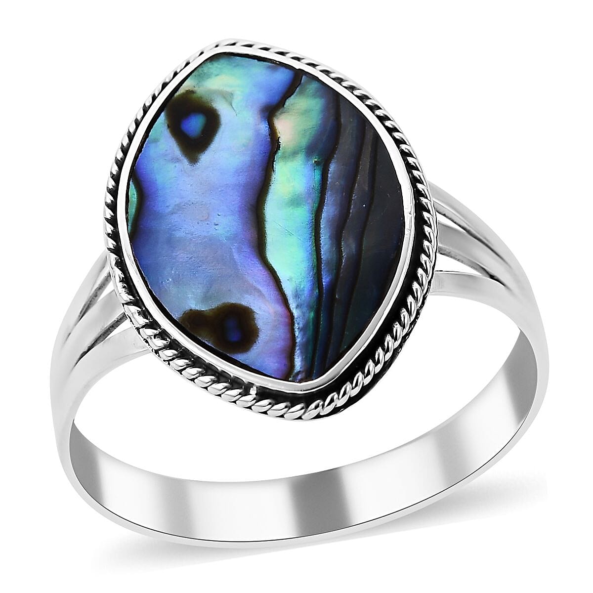 Buy Abalone Shell Ring in Sterling Silver at ShopLC.