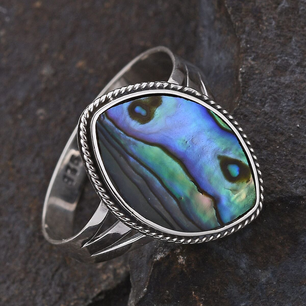 Buy Abalone Shell Ring in Sterling Silver at ShopLC.