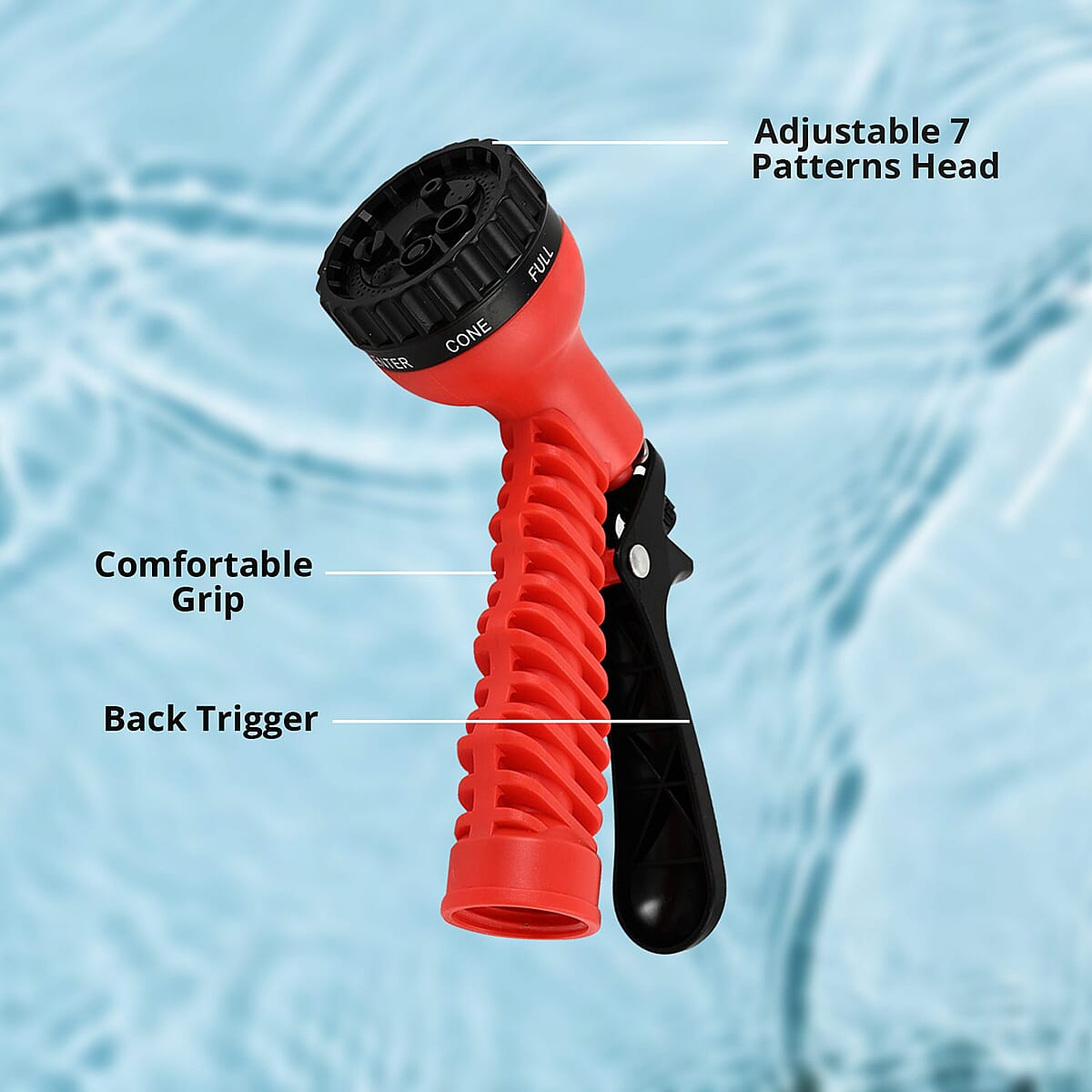 Buy Savannah 25ft Expanding Coil Hose - Red/Black at ShopLC.