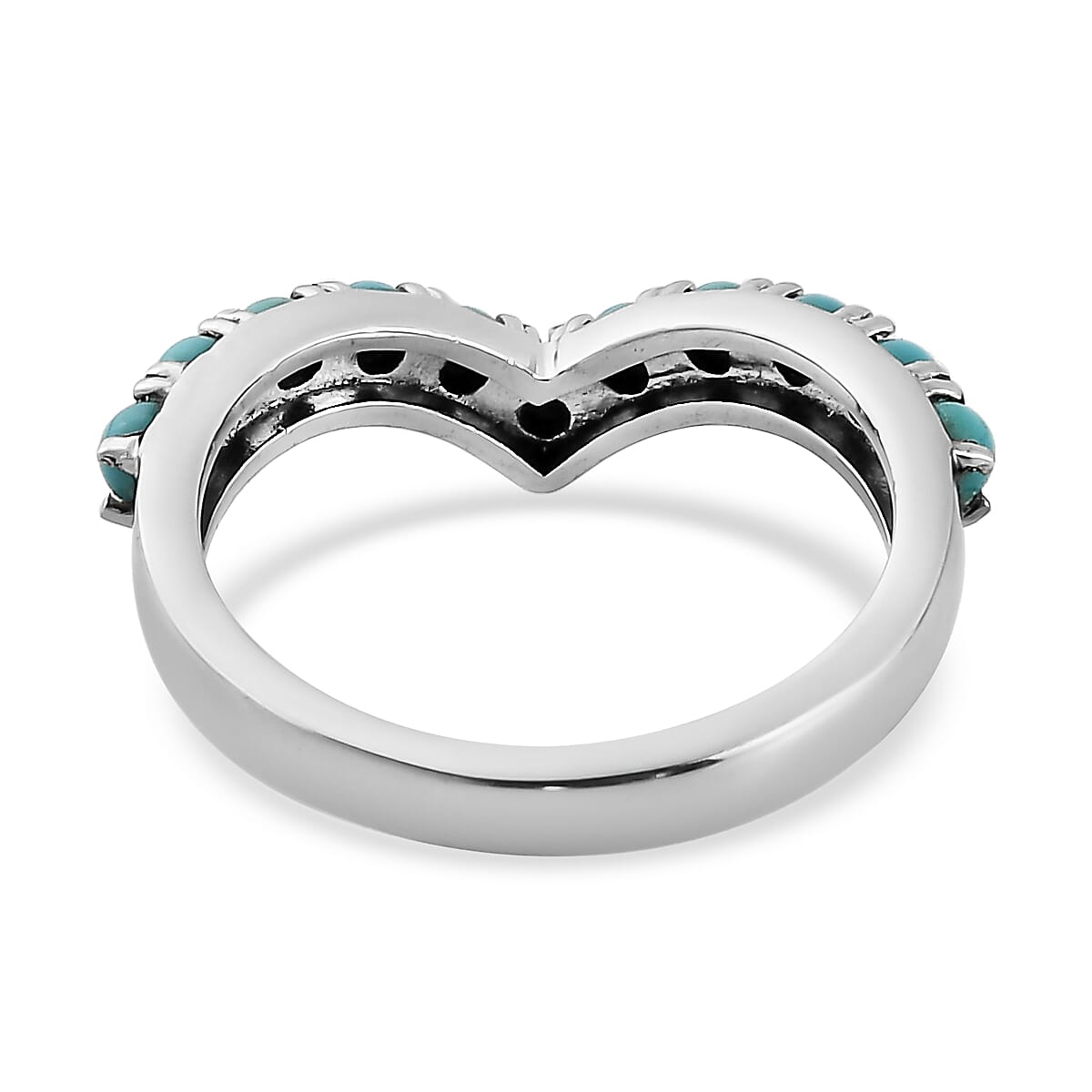 Buy American Natural Sleeping Beauty Turquoise Chevron Ring in ...