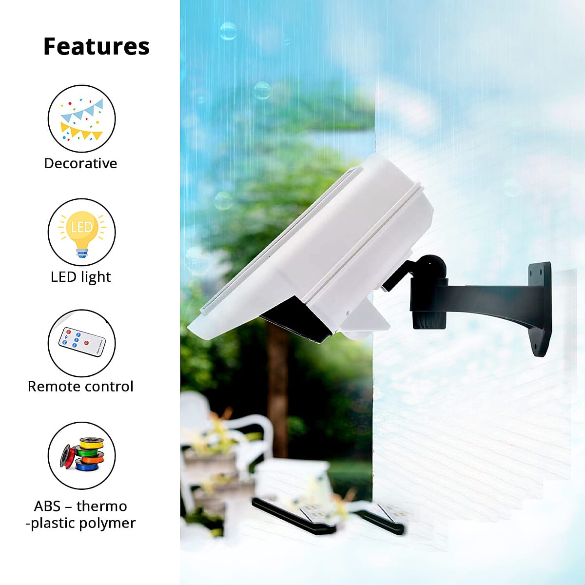 Buy White Camera Design LED Solar Street Light at ShopLC.