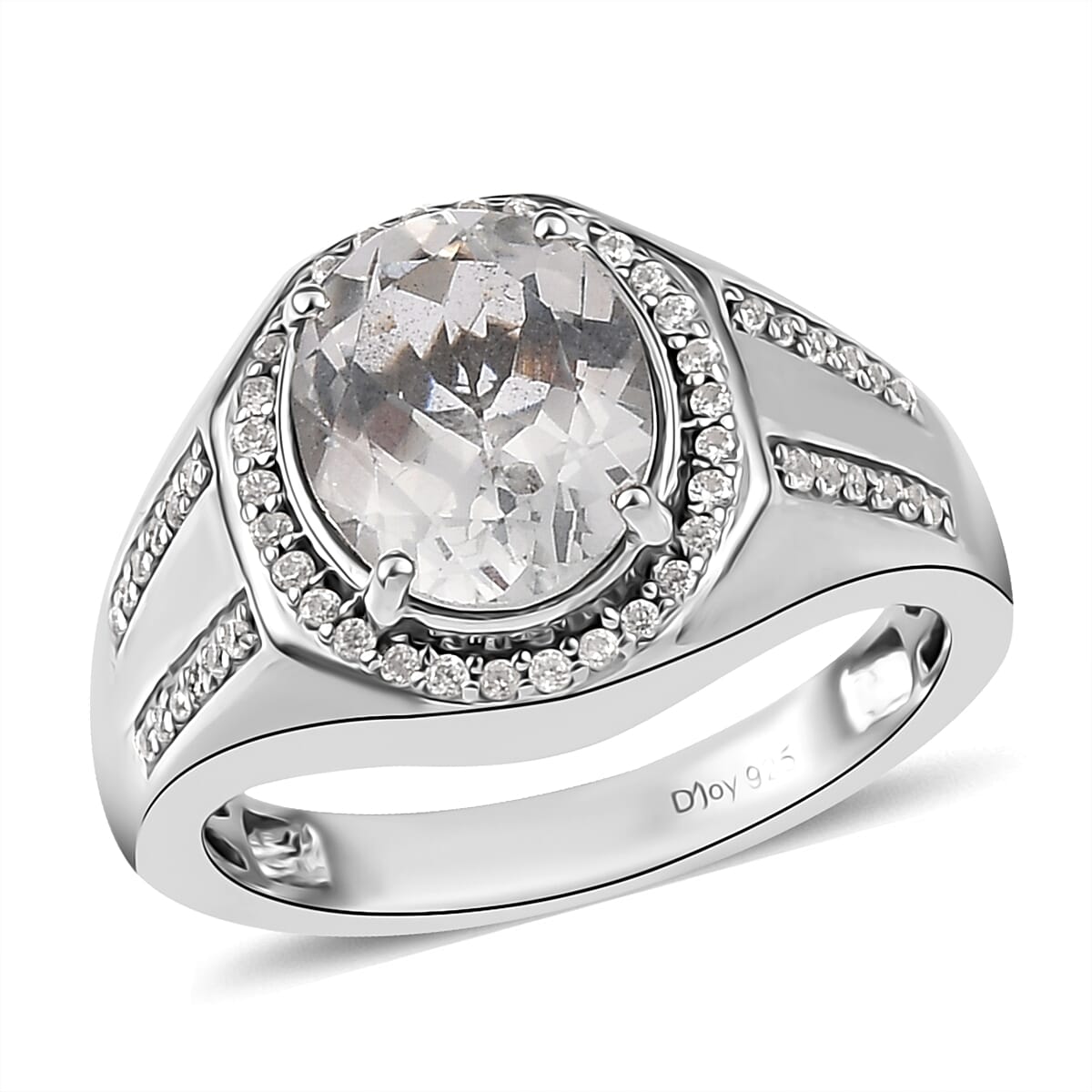 Buy Premium Brazilian Goshenite and Natural White Zircon Ring in ...