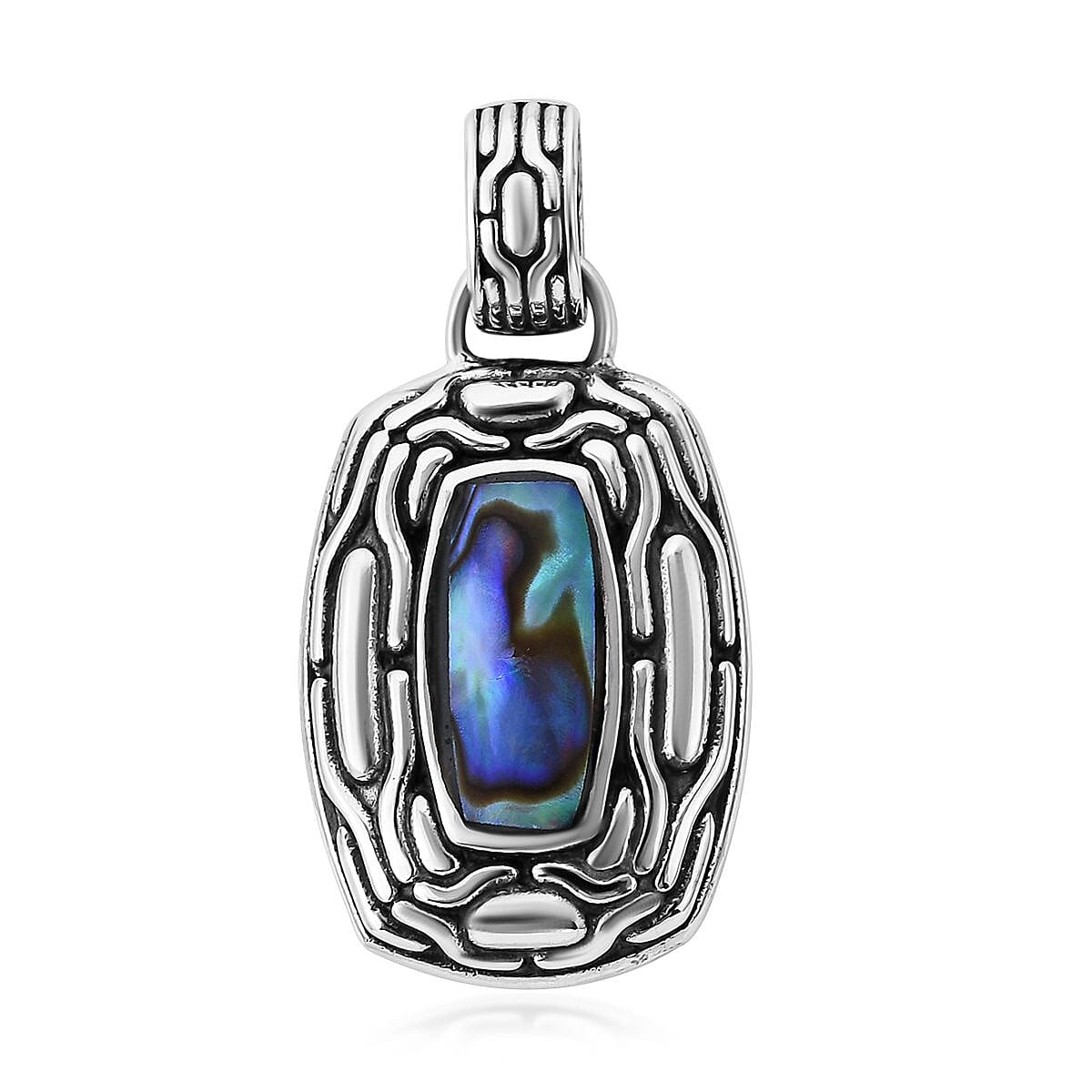 Buy Bali Legacy Abalone Shell Snake Inspired Pendant in Sterling Silver ...