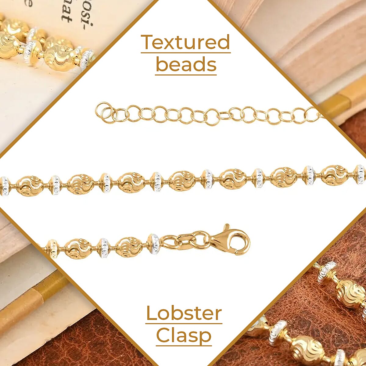 Buy Saturn Chain Necklace | Italian 14K Yellow Gold Over Sterling ...