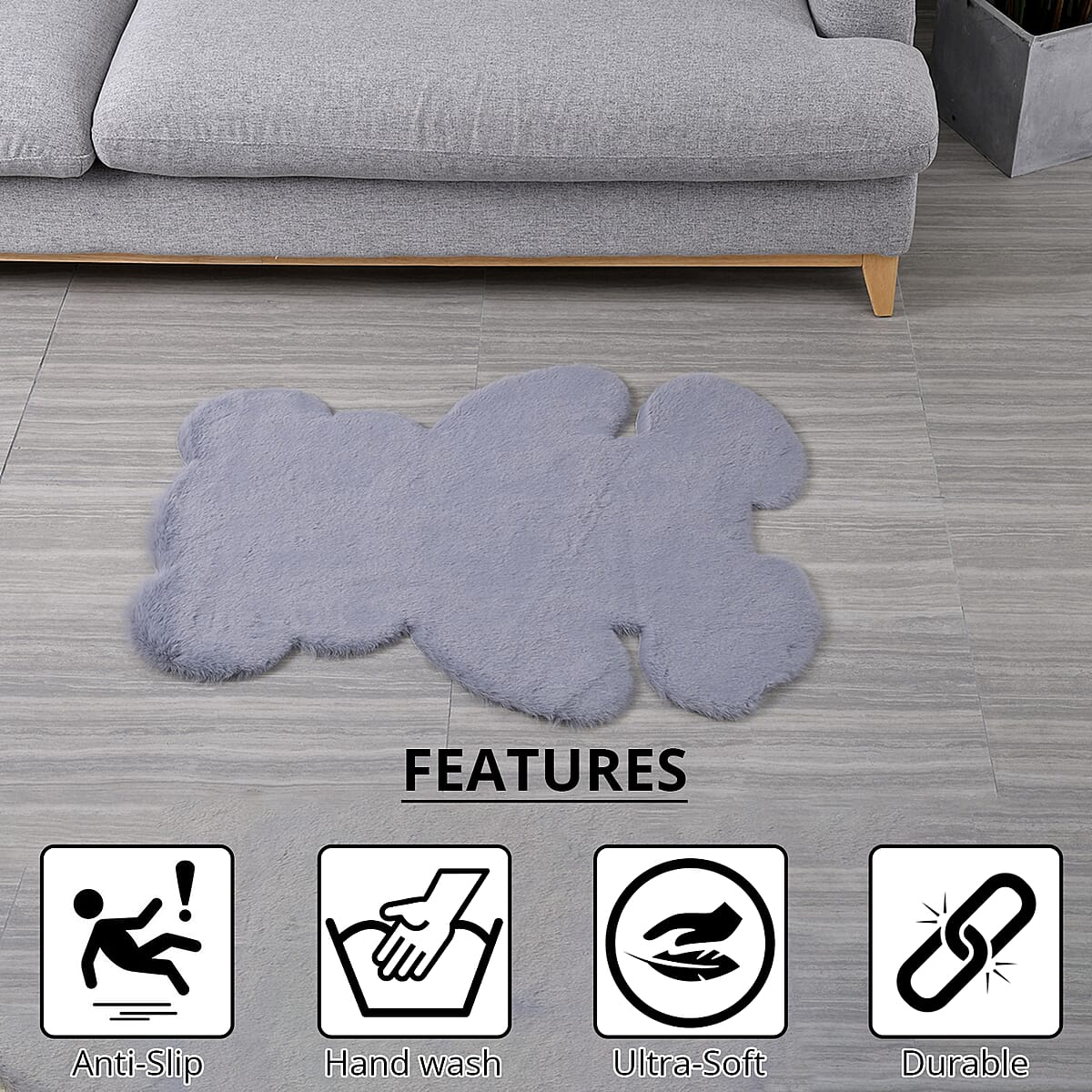 Buy HOMESMART Black Bear Shape Rug (23.5"x31") at ShopLC.