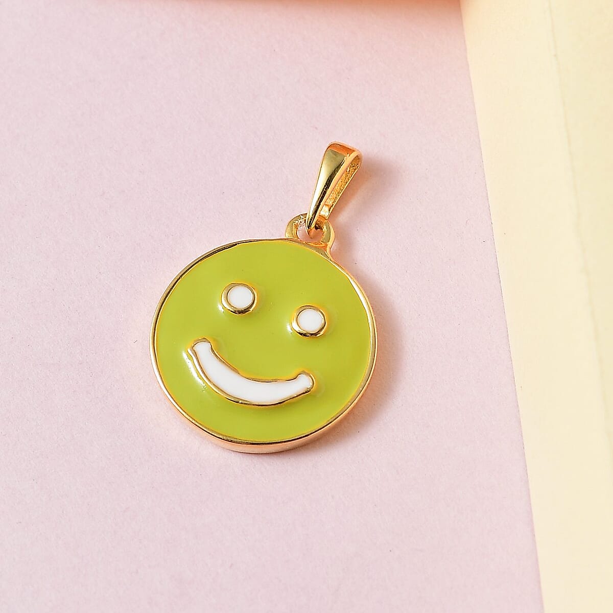 Buy Vermeil Yellow Gold Over Sterling Silver Smiley Face Charm 2.10 ...