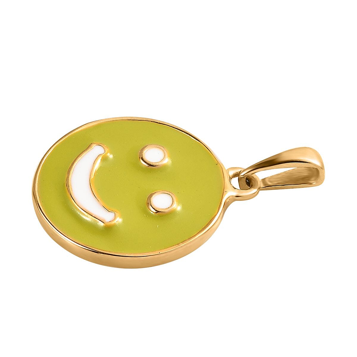 Buy Vermeil Yellow Gold Over Sterling Silver Smiley Face Charm 2.10 ...
