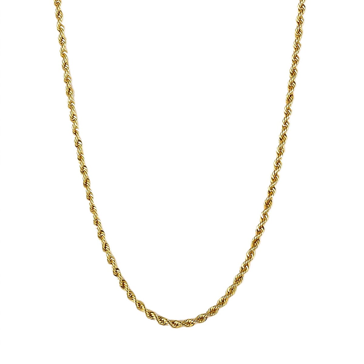 Buy 20K Yellow Gold Rope Chain Necklace | Gold Rope Necklace |18 Inches ...