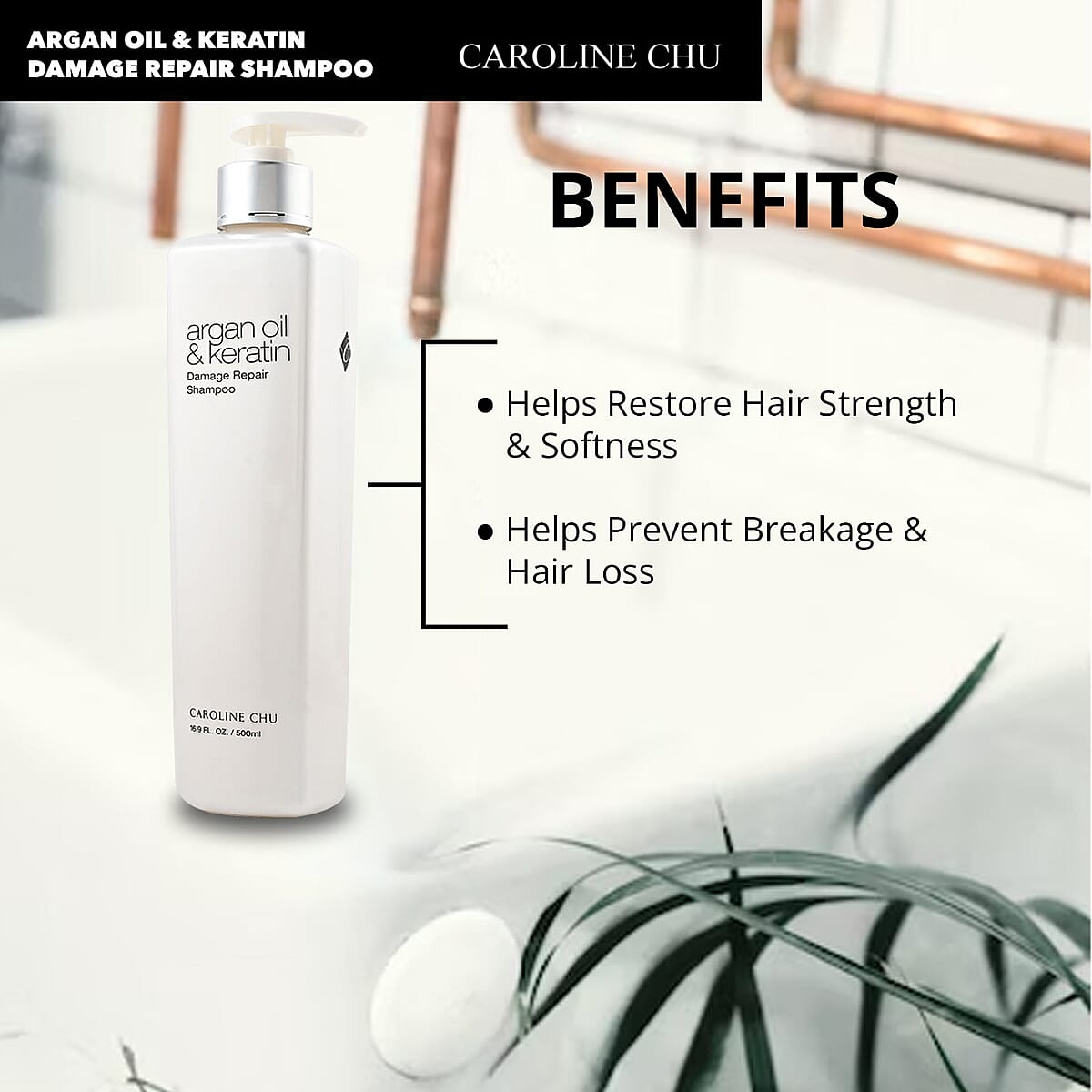 Buy Caroline Chu Argan Oil & Keratin Damage Repair Shampoo 16.90 Fl Oz ...