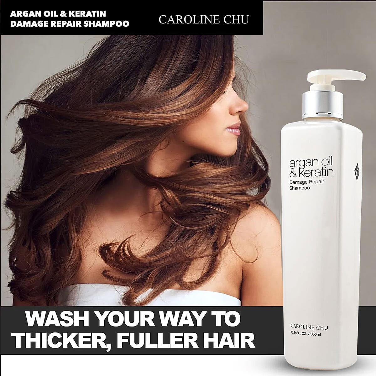 Buy Caroline Chu Argan Oil & Keratin Damage Repair Shampoo 16.90 Fl Oz ...