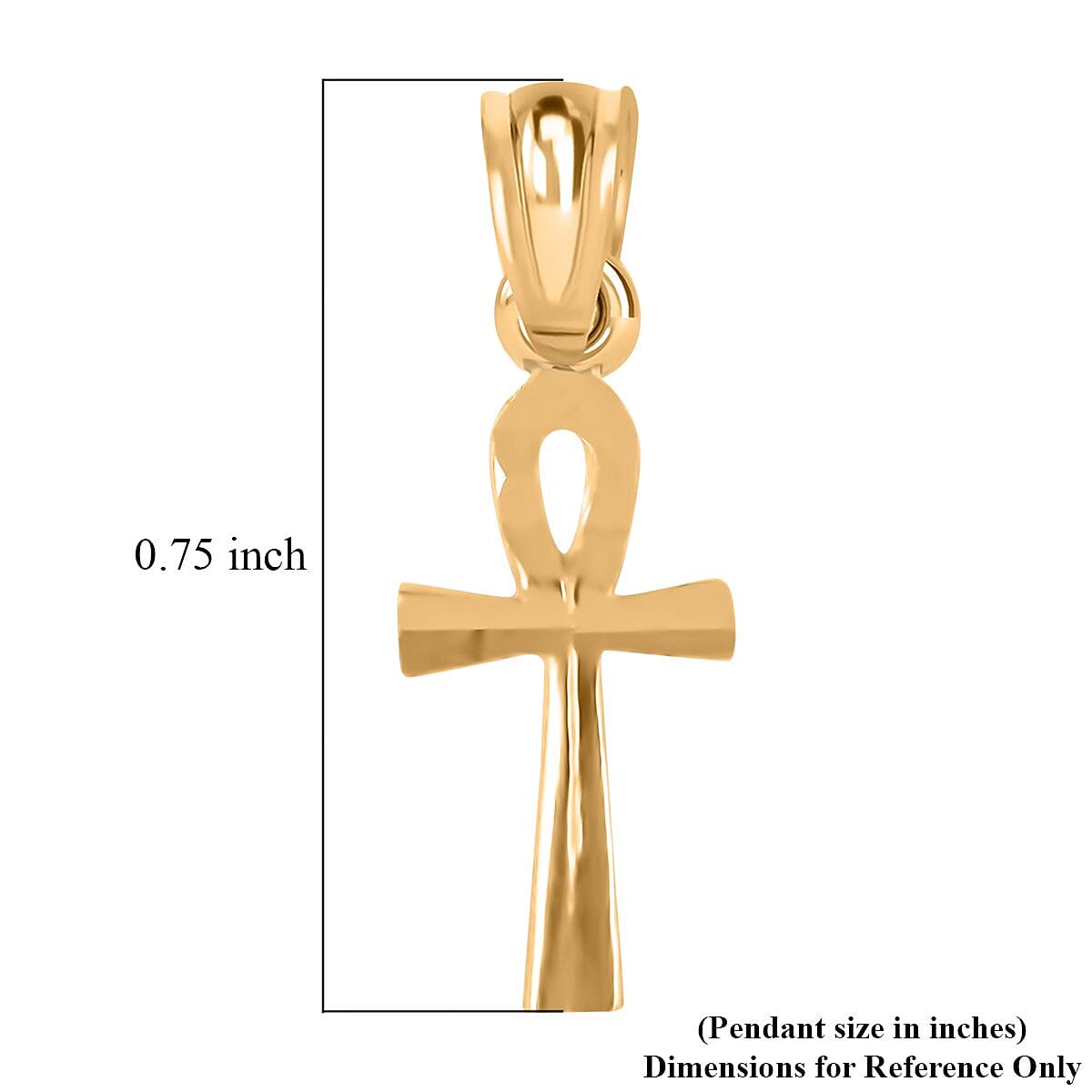 Buy 10K Yellow Gold Ankh Pendant at ShopLC.