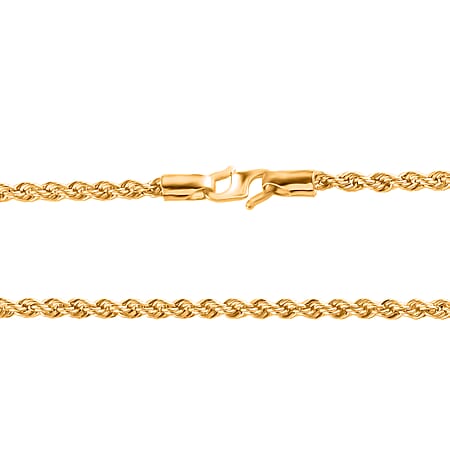 Buy 22K Yellow Gold 1.70mm Rope Chain 22 Inches 3.35 Grams at ShopLC.