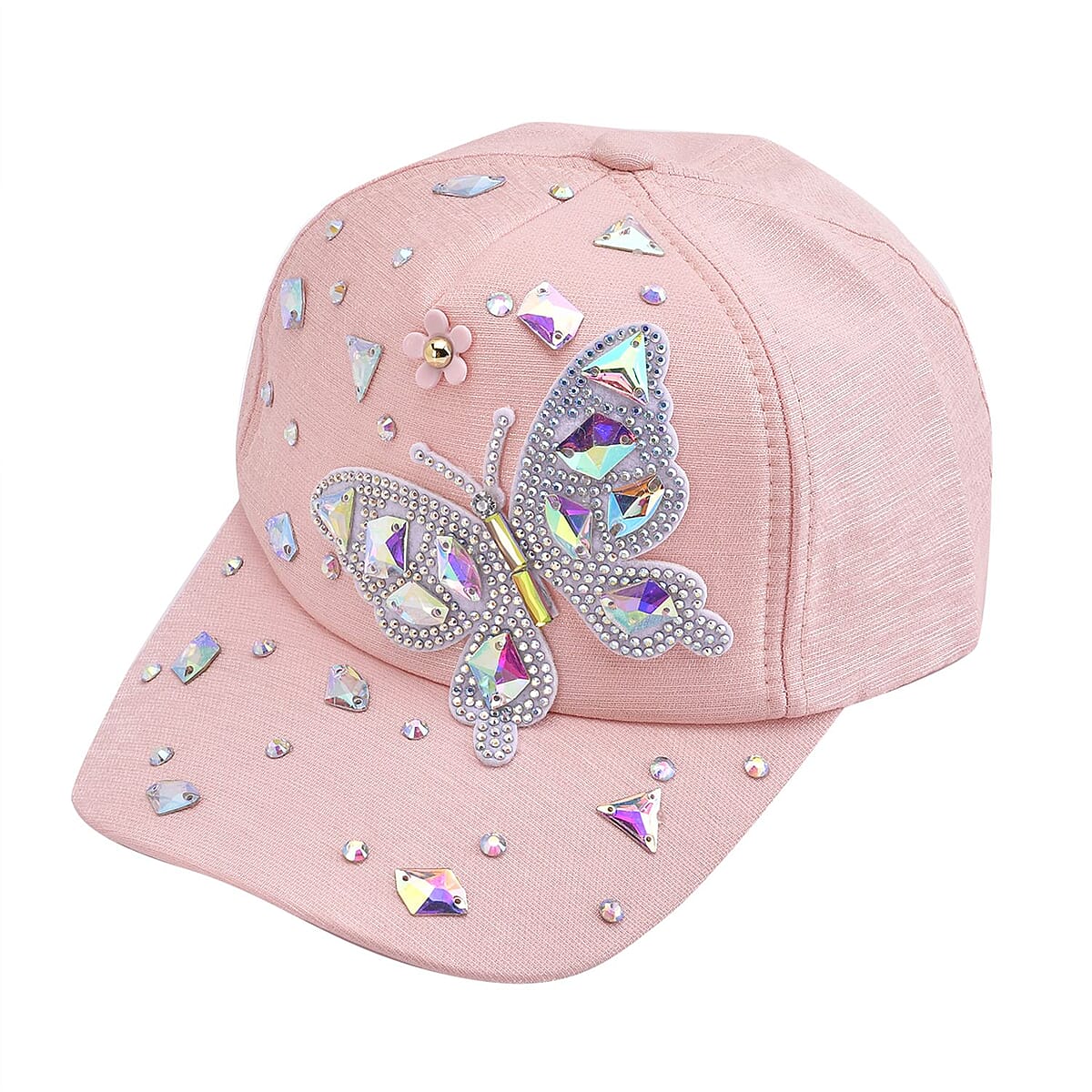 Buy Resin Crystal Big Butterfly Cap - Pink at ShopLC.