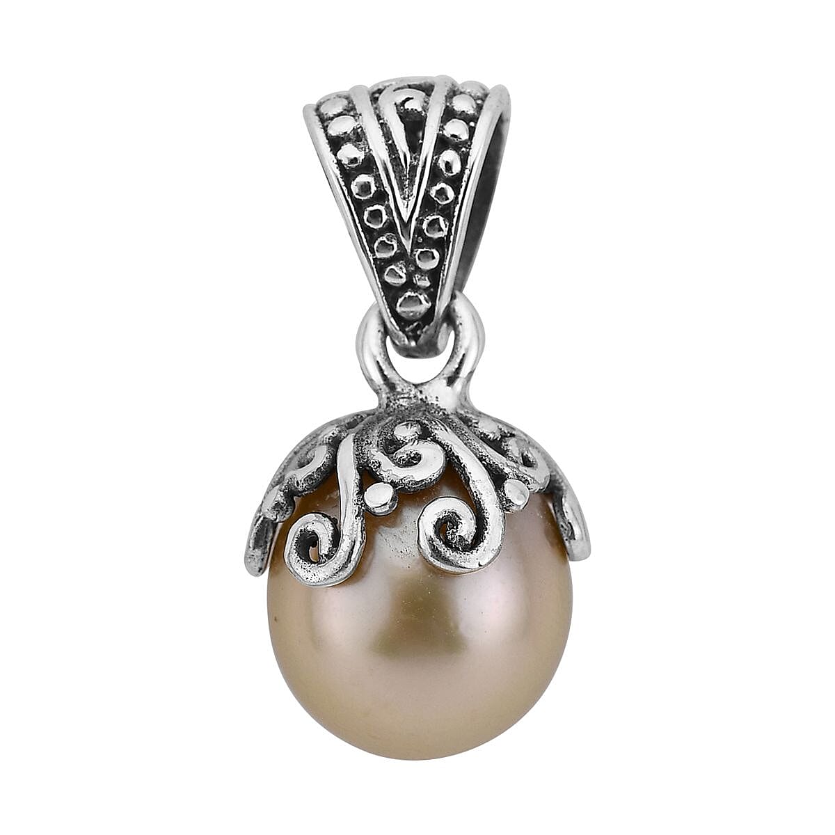 Buy Bali Legacy South Sea Golden Pearl Pendant in Sterling Silver at ...