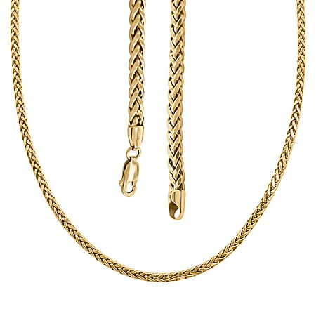 Buy 14K Yellow Gold 4mm Palma Chain Necklace 24 Inches 16.30 Grams at ...