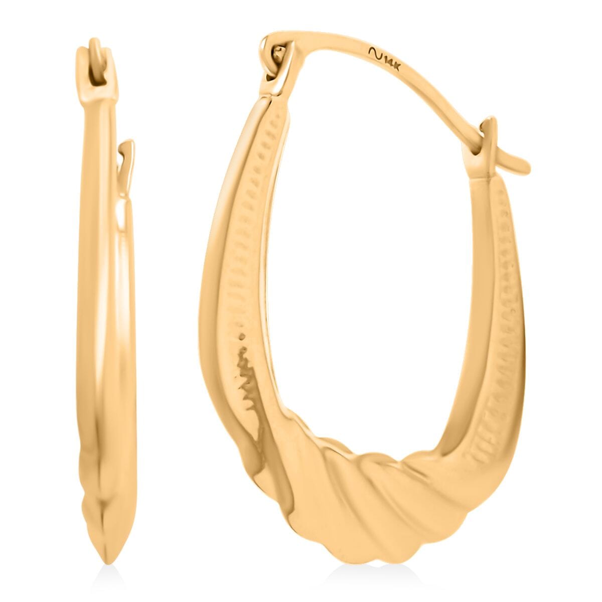 Buy 14K Yellow Gold Hammered Hoop Earrings at ShopLC. Buy 14K Yellow Gold Hammered Hoop Earrings at ShopLC.