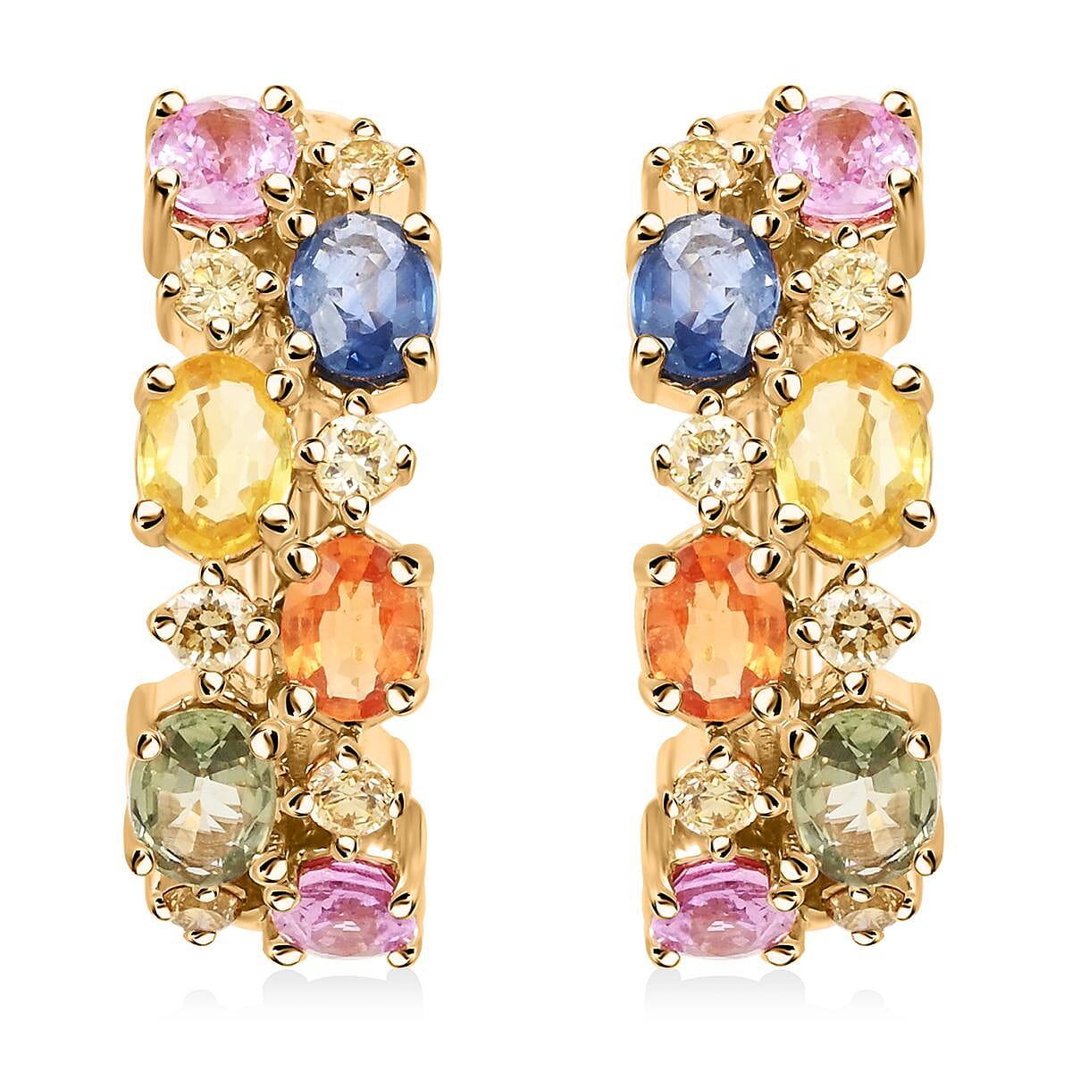 Buy Ankur Treasure Chest Modani 14K Yellow Gold Multi Sapphire and SI ...