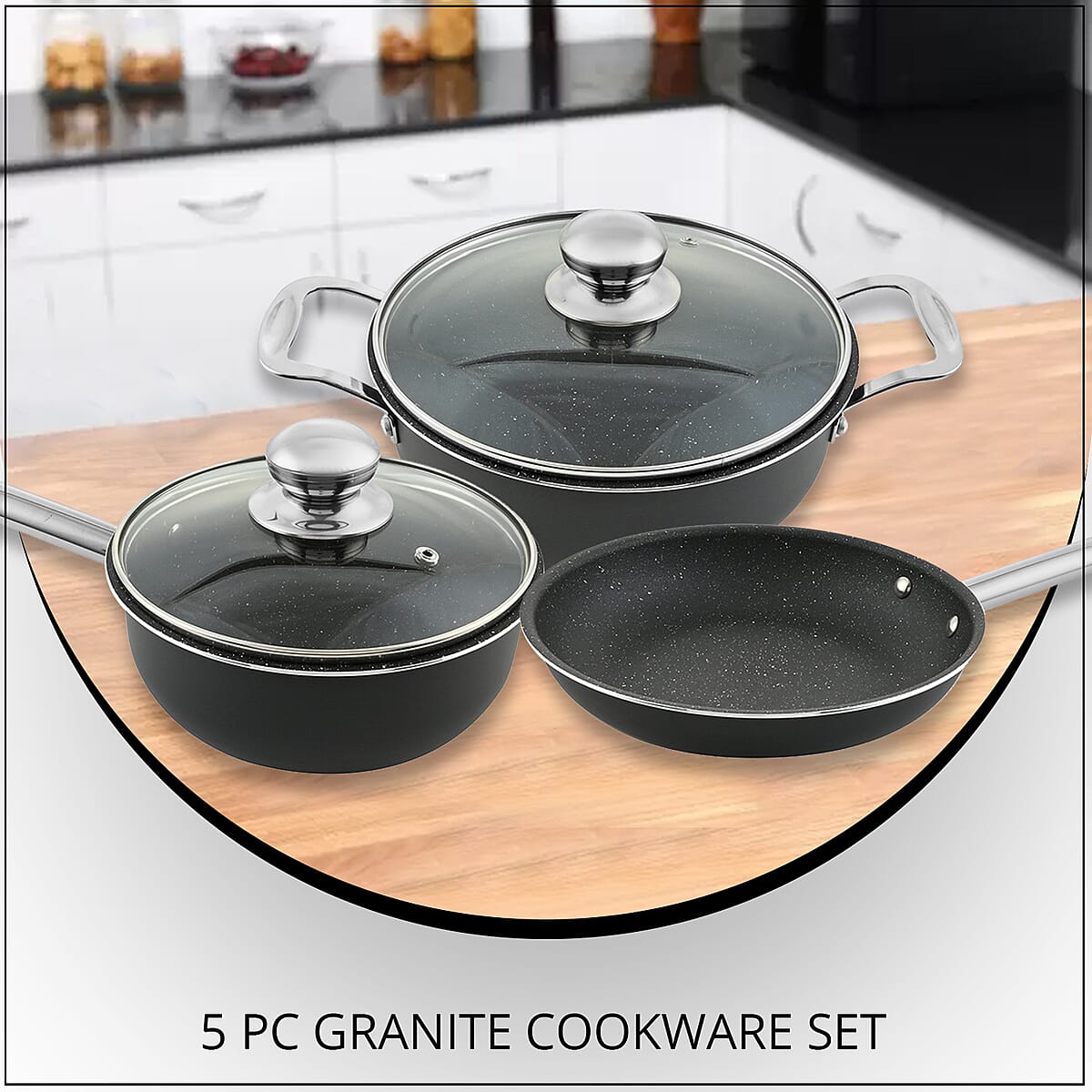 Buy SIMPLE & Co 5 PC Granite Cookware Set at ShopLC.