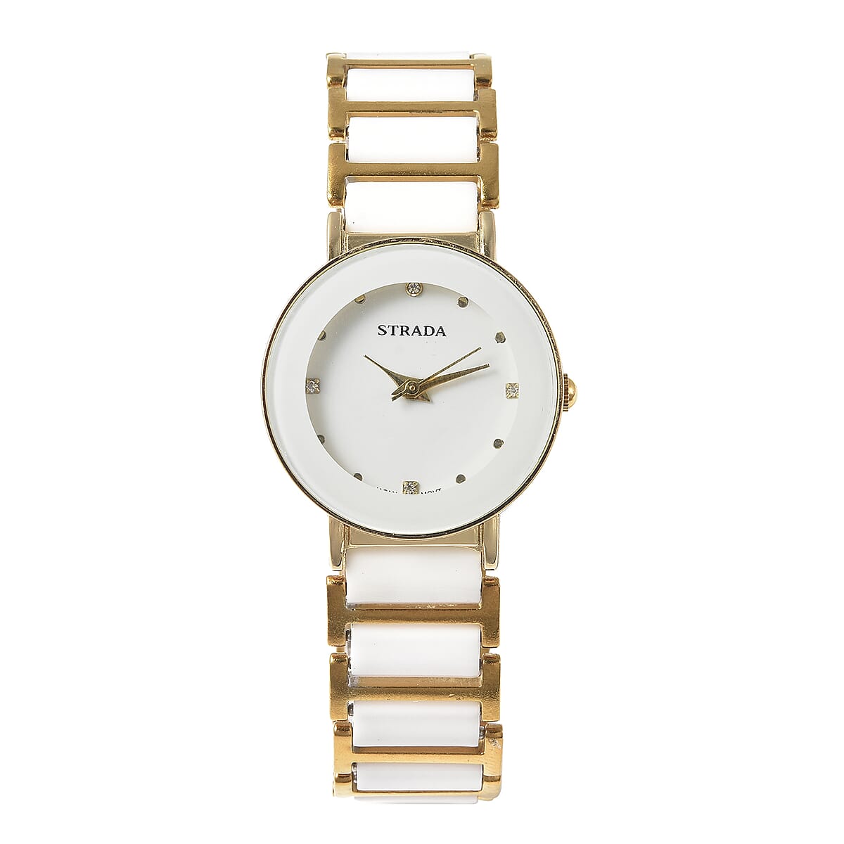 Buy STRADA White Austrian Crystal Japanese Movement Watch with White ...