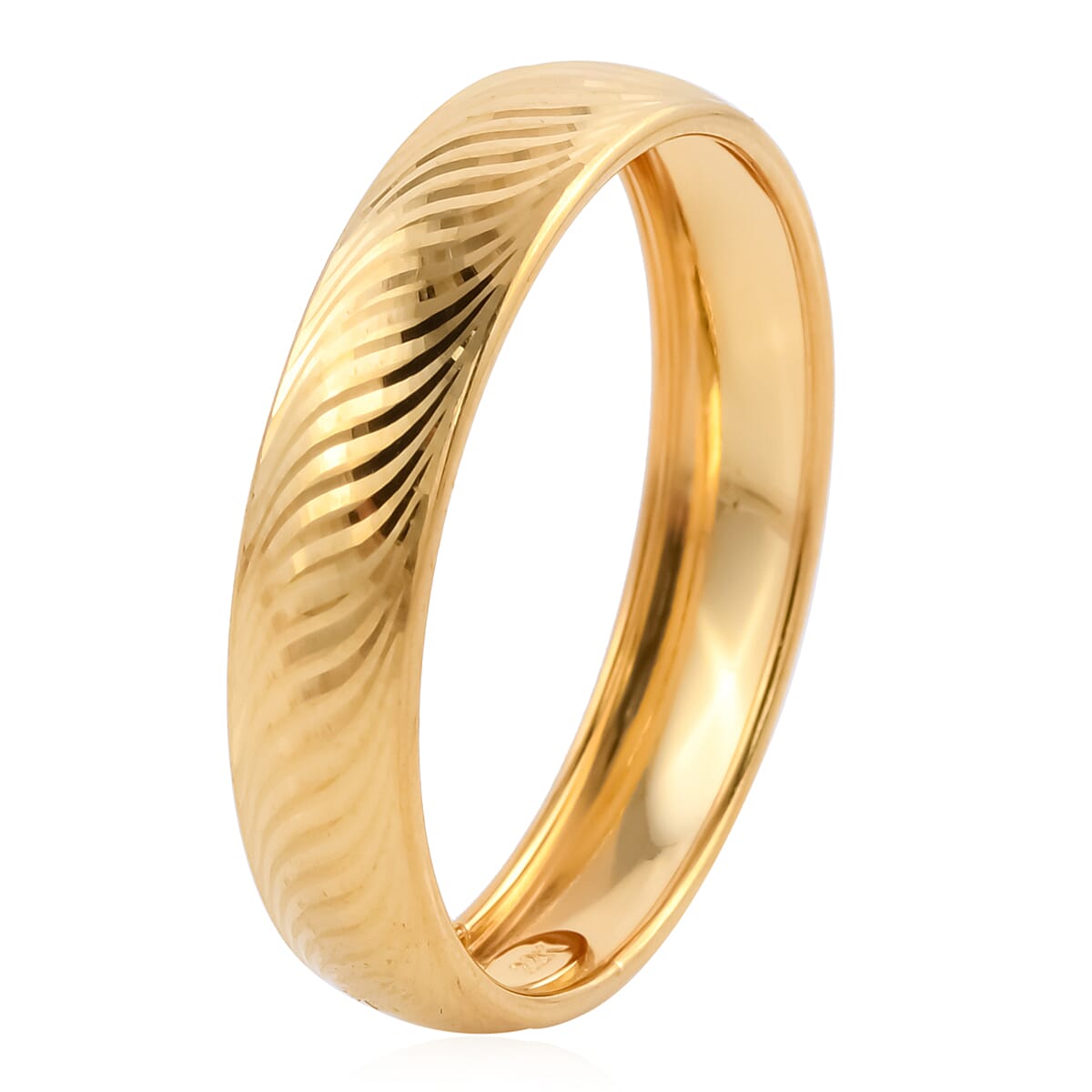 Buy 22K Yellow Gold Wave Pattern Ring (Size 6.0) 2 Grams at ShopLC.