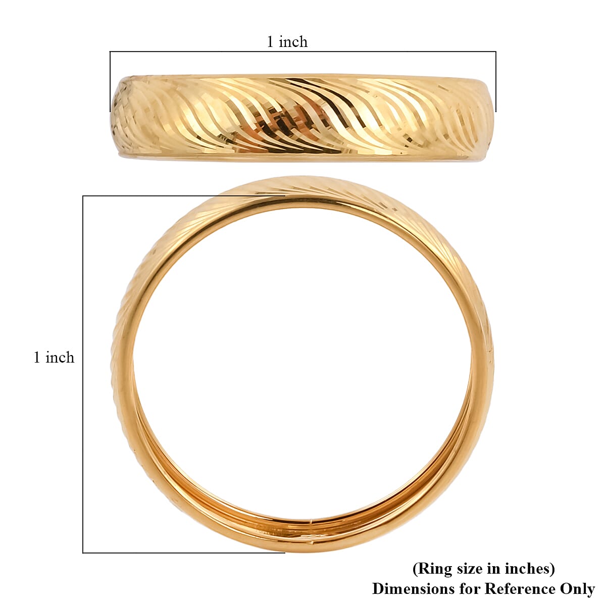 Buy 22K Yellow Gold Wave Pattern Ring (Size 6.0) 2 Grams at ShopLC.