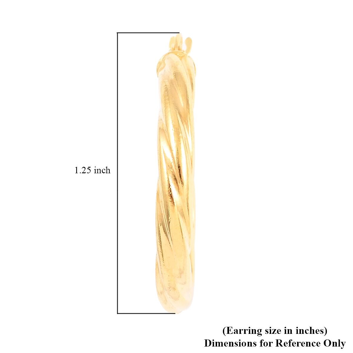 Buy Jessica Exclusive Pick Italian 10K Yellow Gold Hoop Earrings 1.93 ...